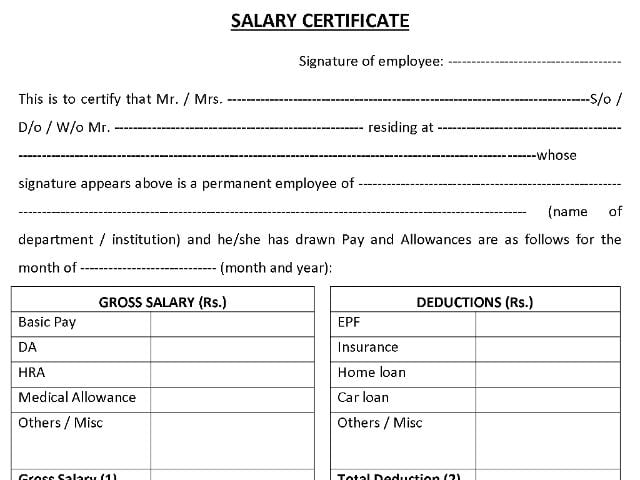 Top 5 Resources To Get Free Salary Certificate Templates - Word ... Top 5 Resources To Get Free Salary Certificate Templates - Word ...