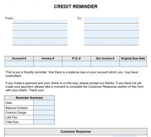 Top 8 Credit Reminder Templates & Samples [WORD, PDF] – Word Excel ...