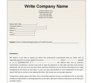 Top 8 Credit Reminder Templates & Samples [WORD, PDF] – Word Excel ...