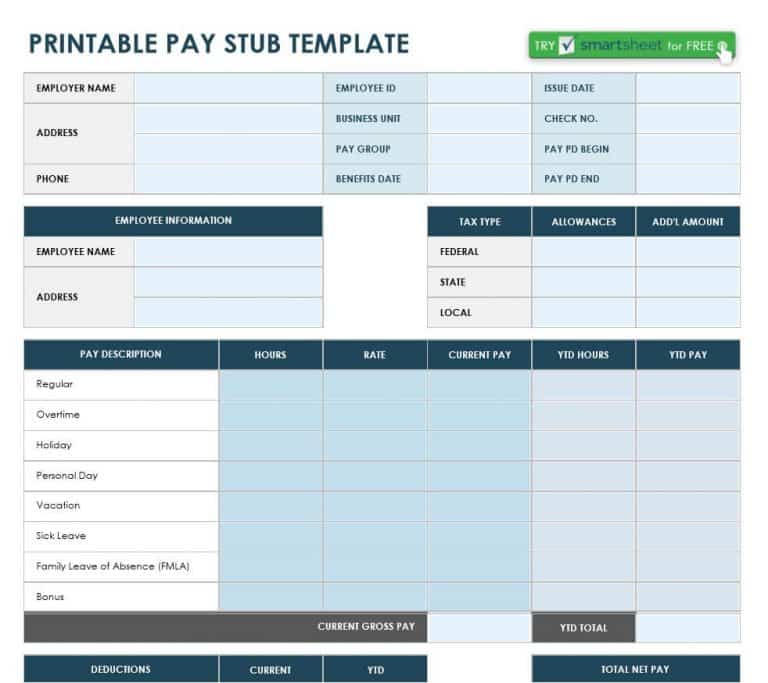 13+ Editable FREE Pay Stub Templates [Excel, Word, PDF] – Word Excel ...