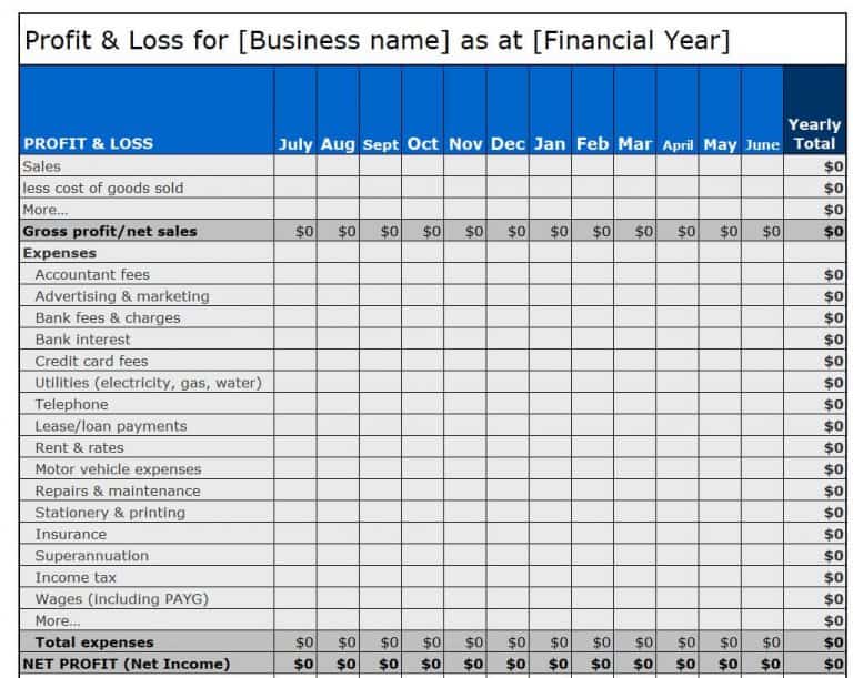 Top 17 Profit and Loss Statement Templates & Examples – Word Excel ...