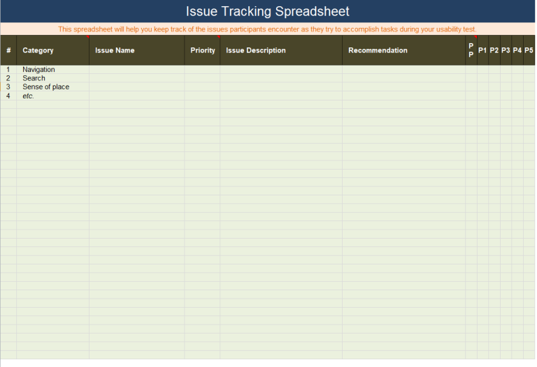 Top 10 FREE Issue List Templates in MS EXCEL – Word Excel Templates