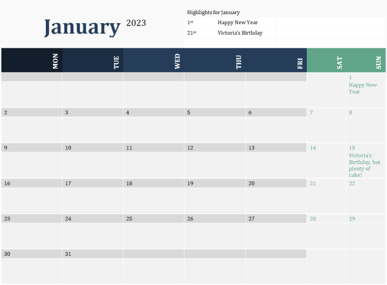 12+ Excellent Office Calendar Templates in [EXCEL & WORD] – Word Excel ...