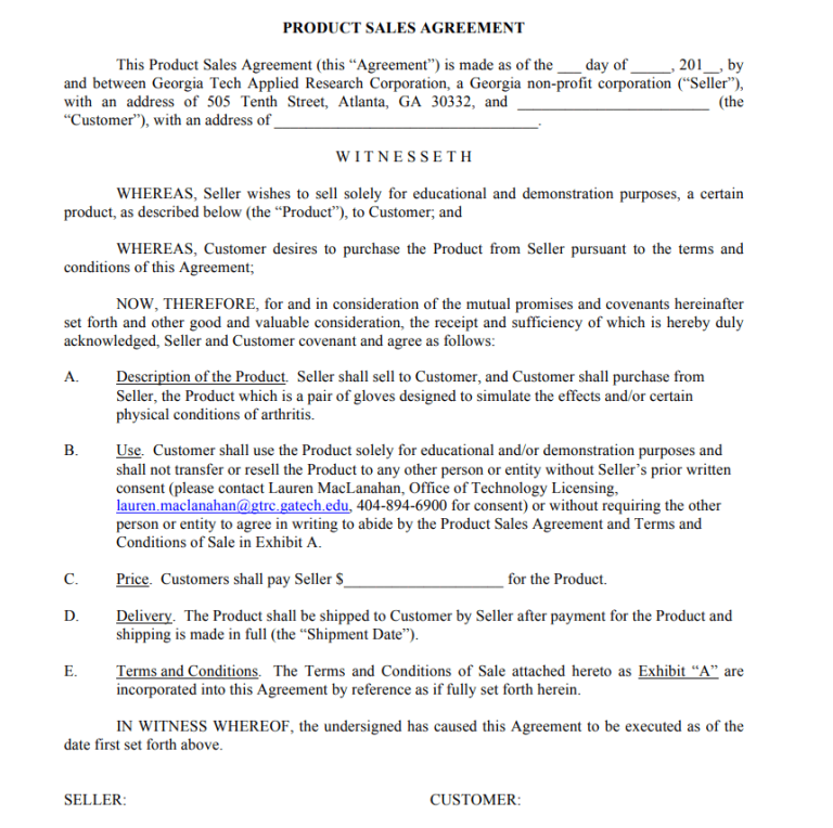 Top 17 FREE Sales Agreement Templates [WORD & PDF] – Word Excel Templates
